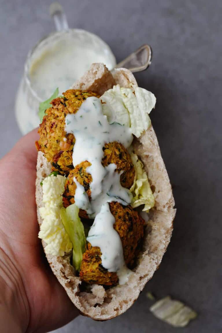 Crispy Vegan Falafel in Pita Pockets | Healthy & Air-Fried Recipe