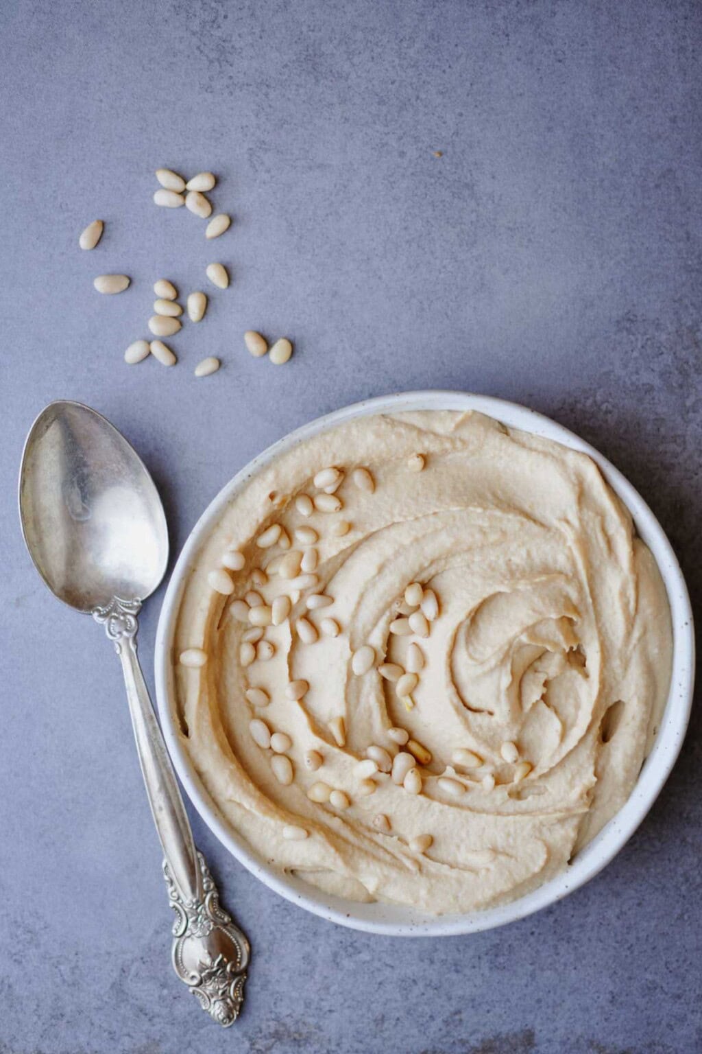 Simple Roasted Pine Nut Butter Hummus Recipe (Without Tahini)